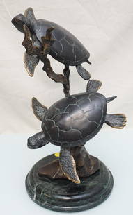 Spi Gallery Sea Turtle Duet Sculpture