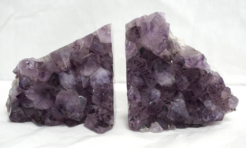 Amethyst Crystal Bookends