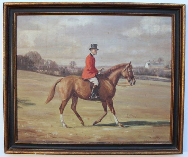 Huntsman Oil Portrait 1946 By Patricia Herring Stratton