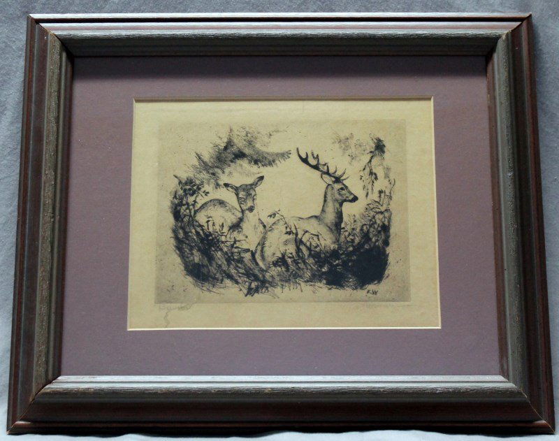 RARE 1929 KURT WEISS BAMBI ENGRAVING