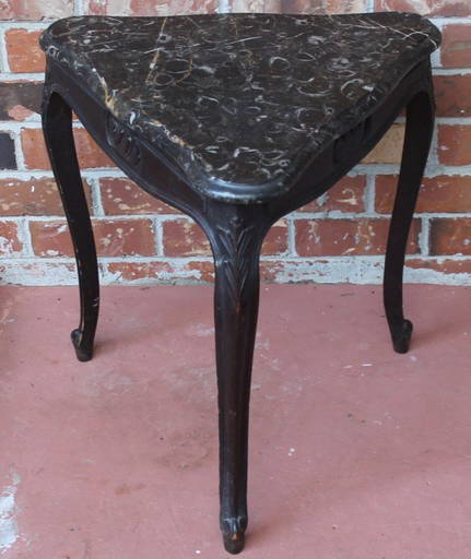 Louis Vx Marble Top Corner Table