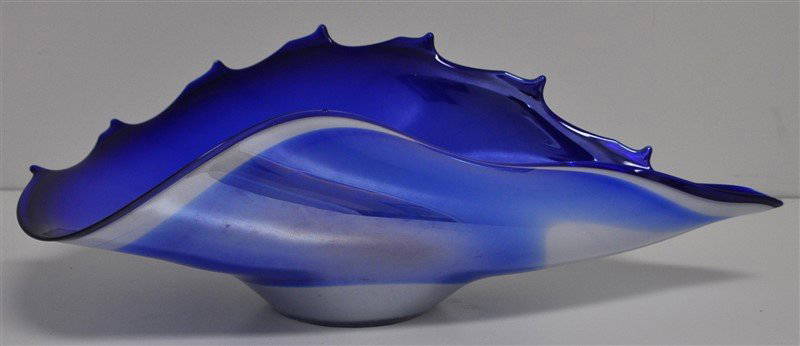 Mid Century Large Murano Conch Shell Bowl