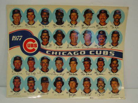 Chicago Cubs Team Picture 1977