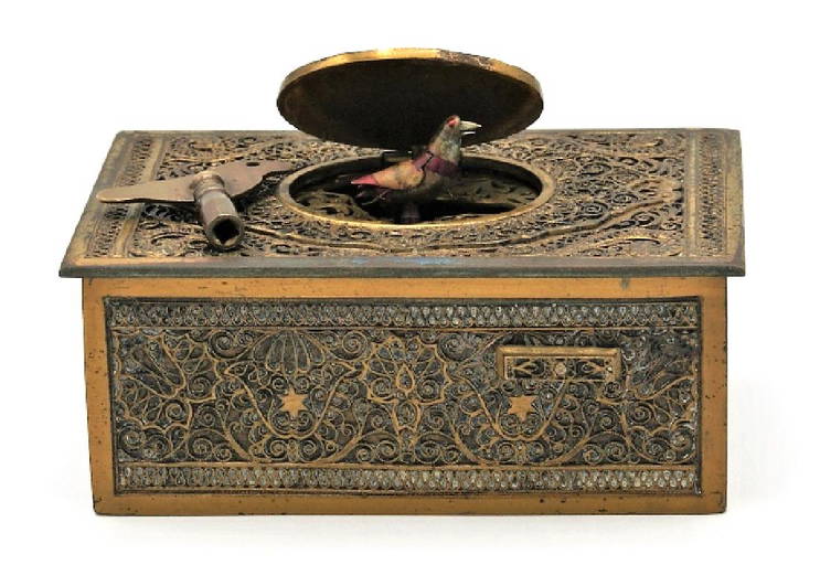 Antique Singing Bird Automaton Music Box