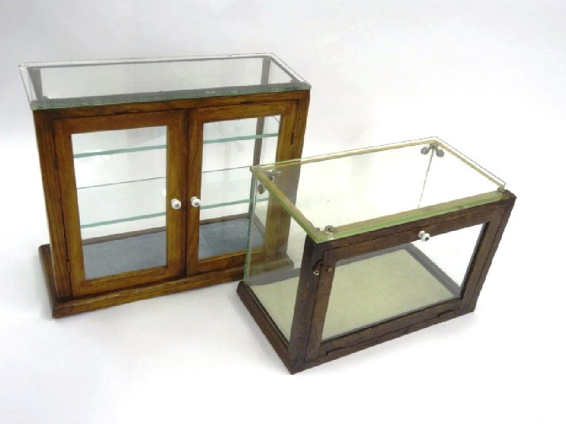 Pair of Small Vintage Display Cases