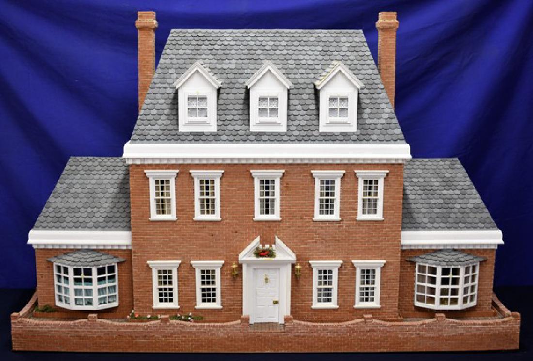 Artisan Brick Colonial Dollhouse & Contents