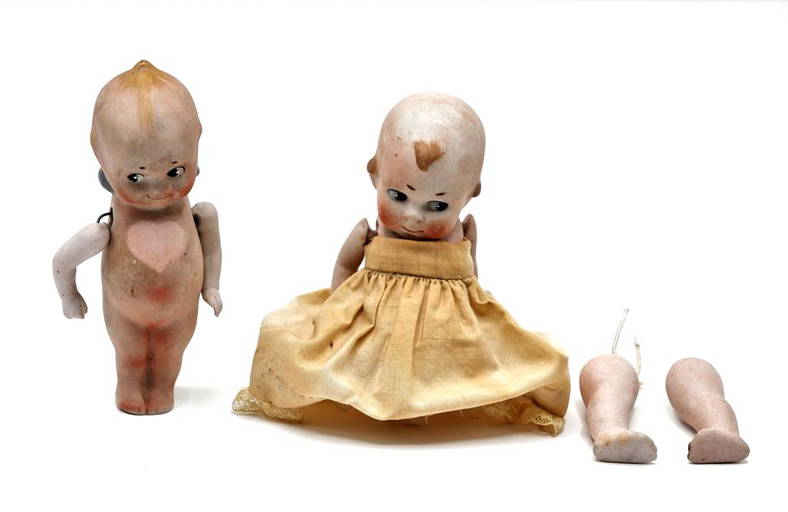 Two Early Jointed Kewpie Dolls