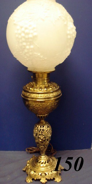 Vintage Brass Parlor Lamp