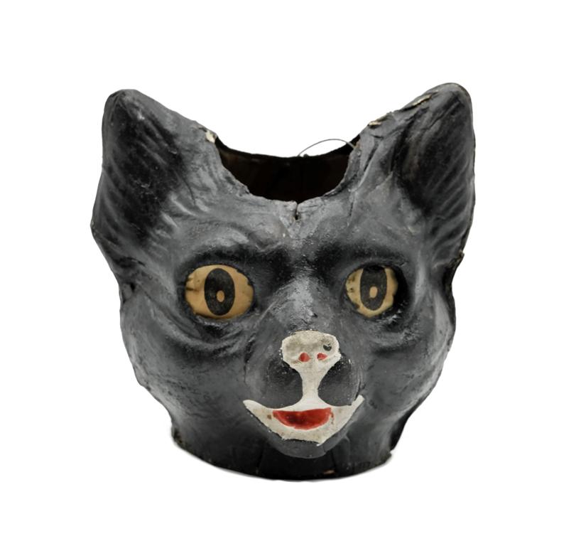 Antique Halloween Cat Candy Container