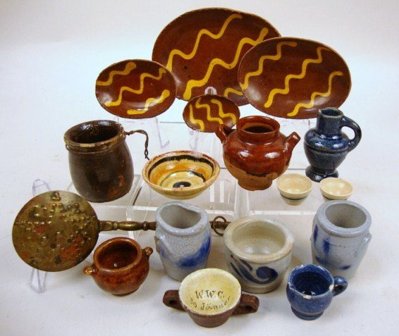 Breininger Pottery, Blue Decorated Crock