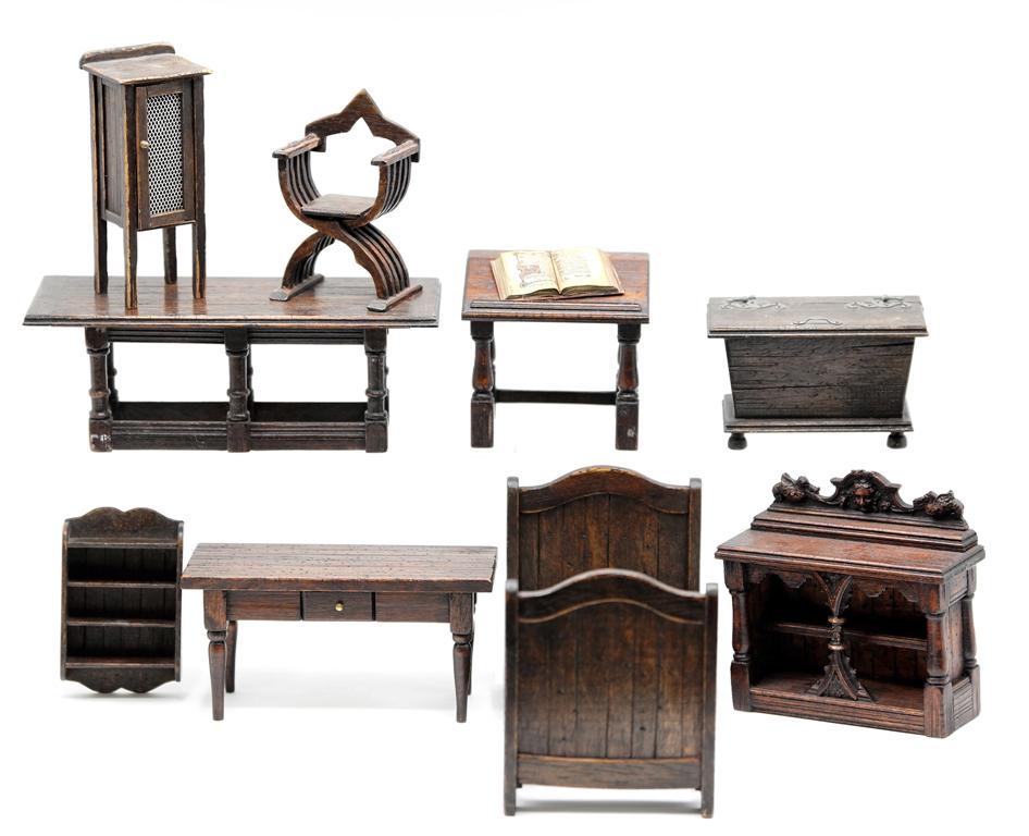 Michael Mortimer Wood Dollhouse Furniture Miniatures