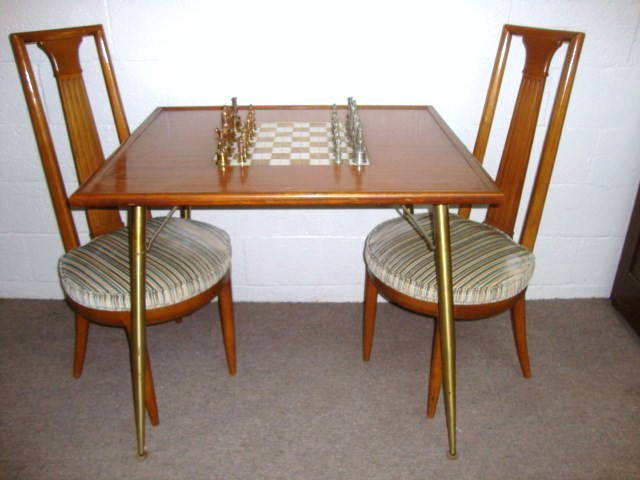 Modern Chess Table & Chairs