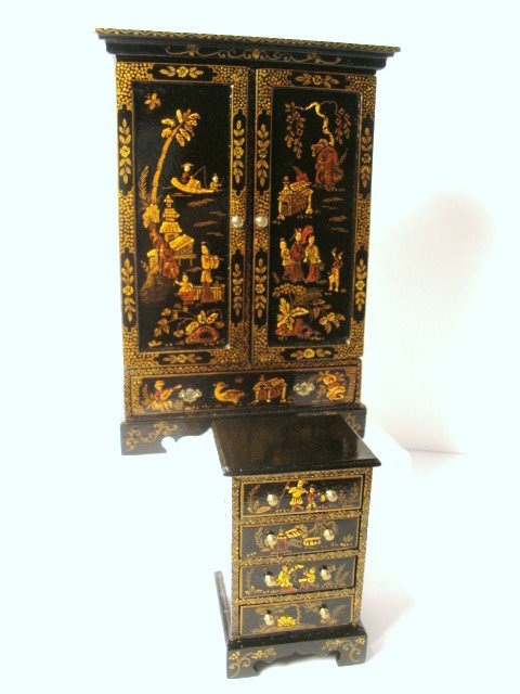 232: Judith Dunger Chinoiserie Armoire
