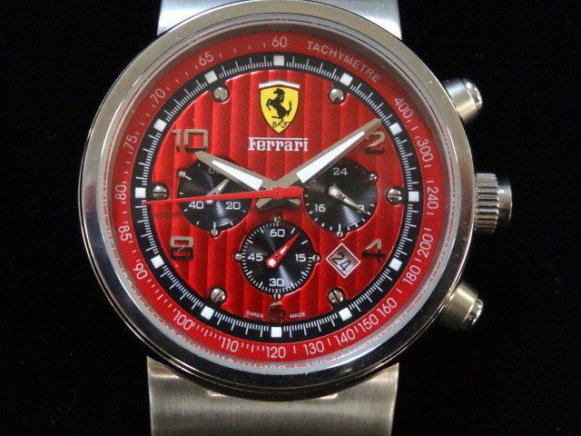 Mens Ferrari Jumbo Red Dial Watch
