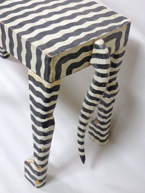 Carved Wood Cat Bench : Lot 10