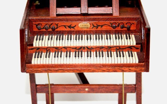 Dawn Dahn Harpsichord Dollhouse Miniature