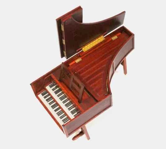 Dawn Dahn Harpsichord Dollhouse Miniature