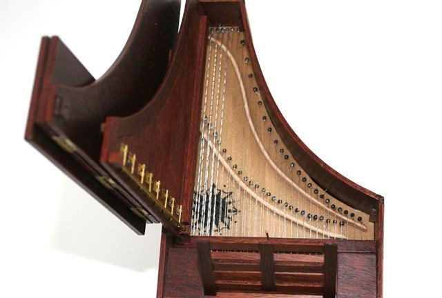 Dawn Dahn Harpsichord Dollhouse Miniature