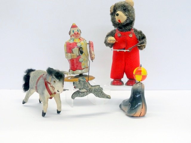 Group Vintage Wind Up Toys