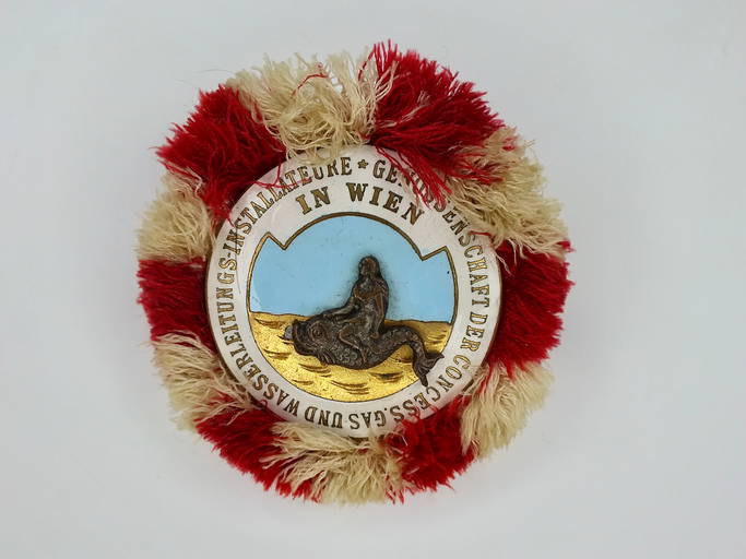 Antique Vintage Austria Austrian Vienna Wien Enameled Pin Badge Medal