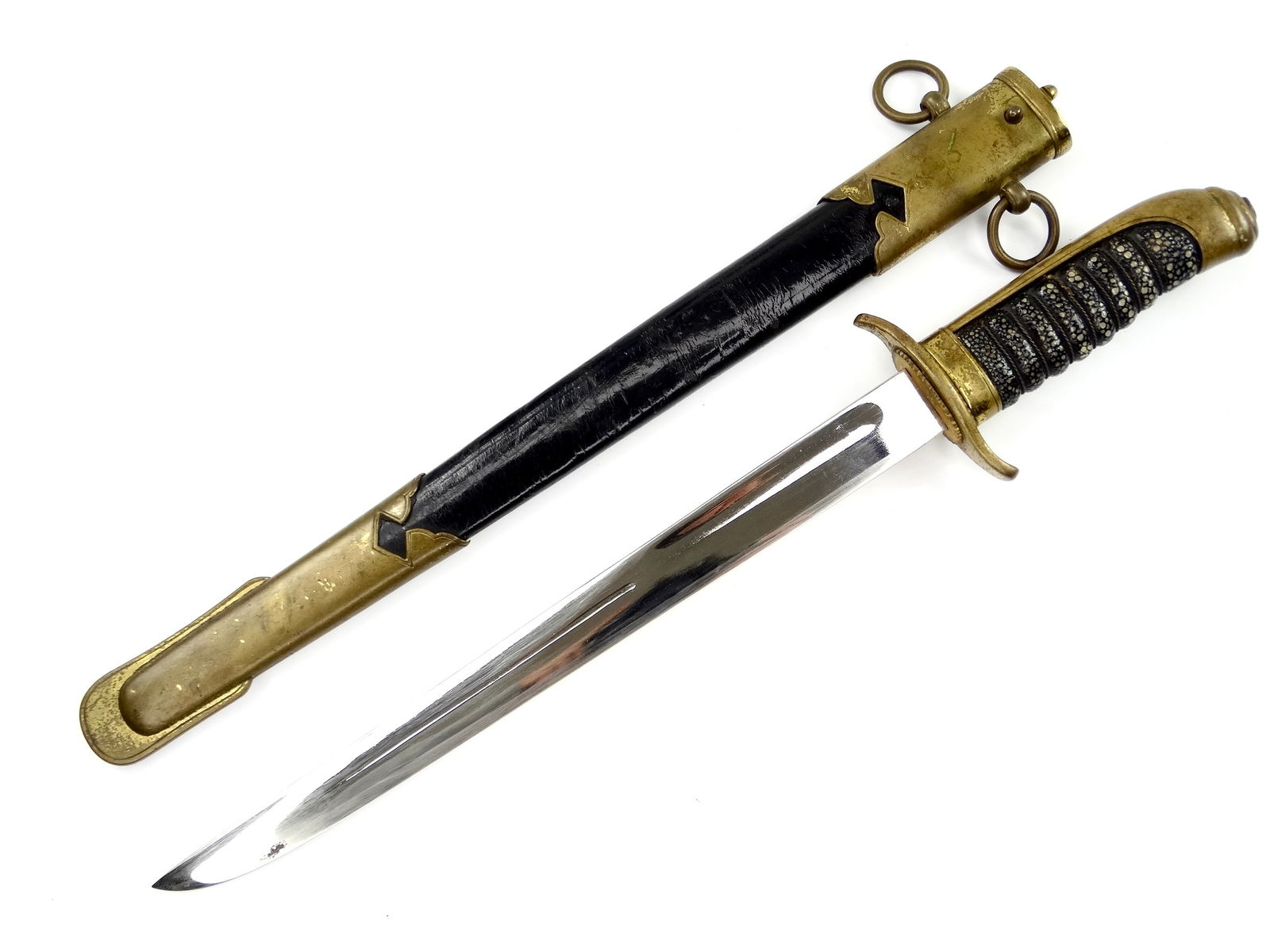 Rare Japanese Japan Ww1 Dagger Tanto Fighting Knife W/ Scabbard Auction