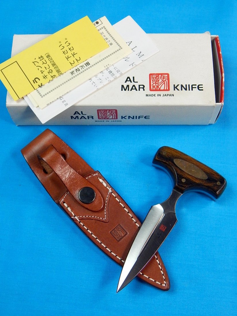 AL MAR Japan Japanese Push Dagger Knife & Sheath Box