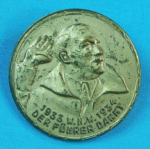 German Germany Pre Ww2 1934 Der Fuhrer Dankt Badge Pin