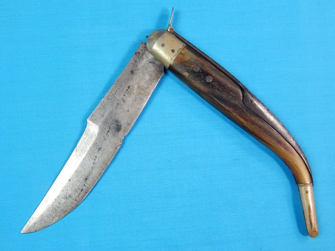 Antique Navaja Folding Fighting Large Knife