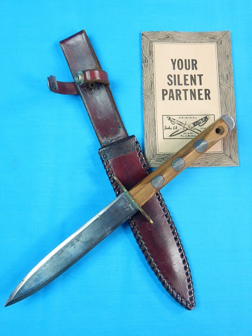 US Vietnam Era John EK Commando Fighting Knife & Sheath