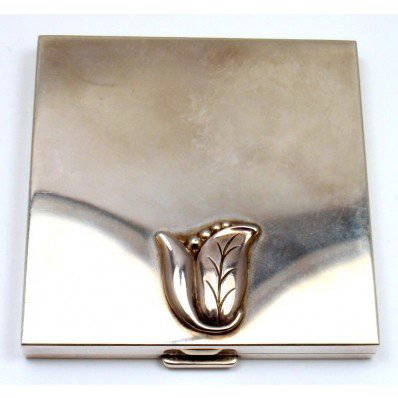 Georg Jensen Sterling Silver Tulip Compact