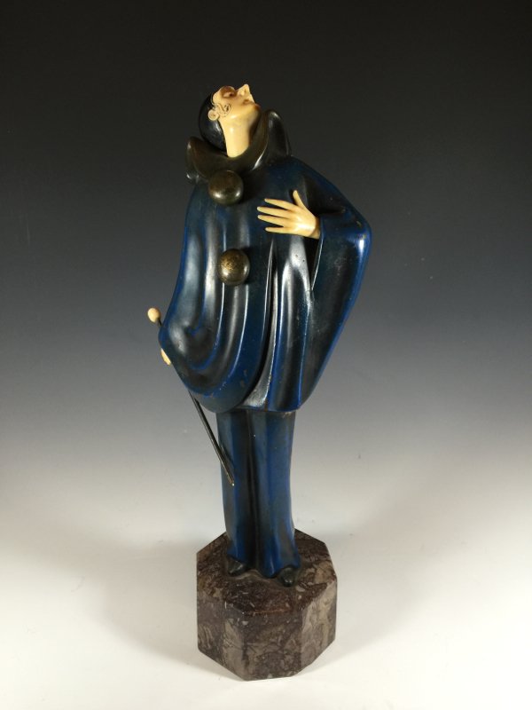 Roland PARIS (1894-1945) bronze & ivory statue