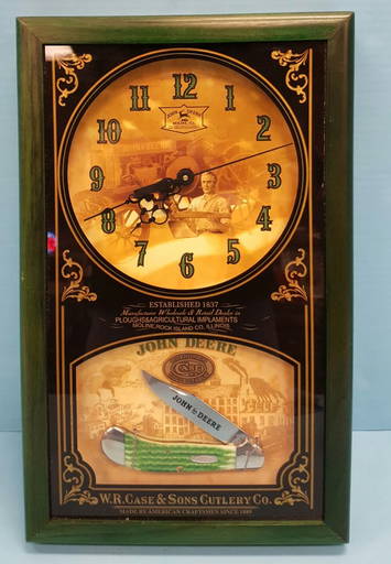 Case Knife John Deere Knife & Clock Set