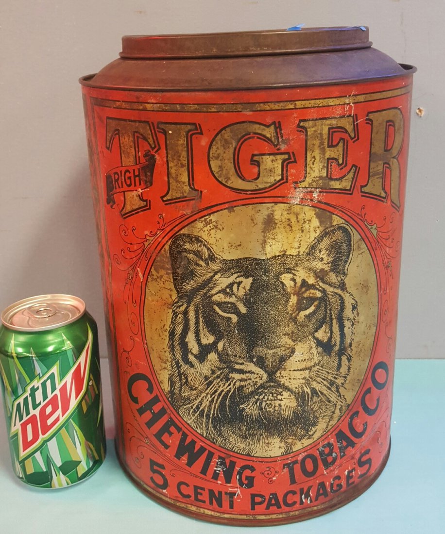 Tiger Chewing Tobacco Tin