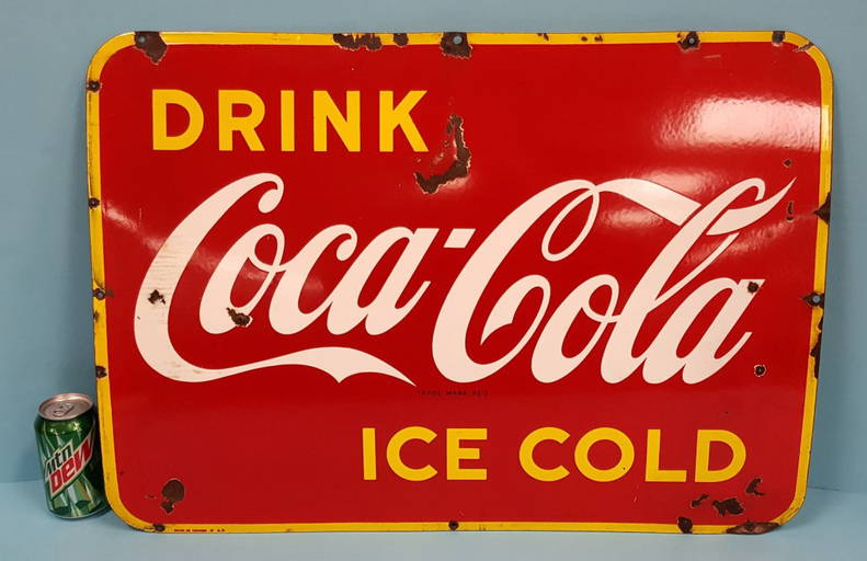 Porcelain Drink Coca Cola Canadian Sign
