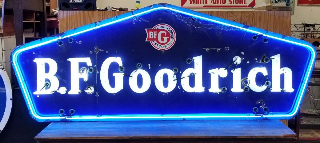 Porcelain Neon B. F. Goodrich sign