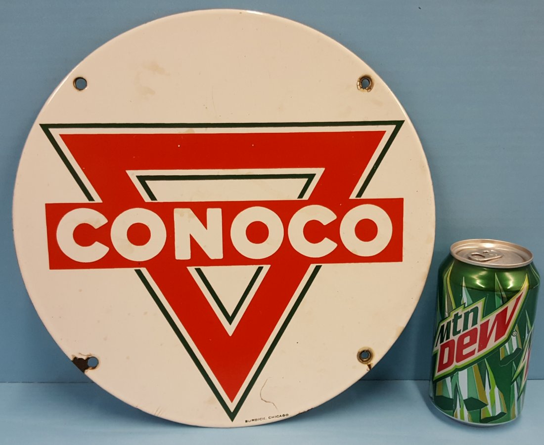 Porcelain CONOCO Gas Pump Plate Burdick Chicago - Dec 16, 2017 ...