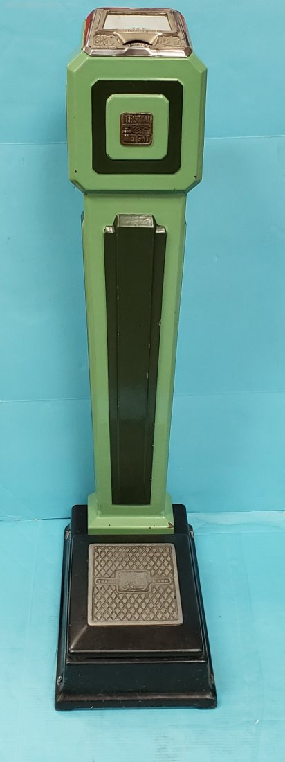 1930's Porcelain Rockola Coin Operated Scale