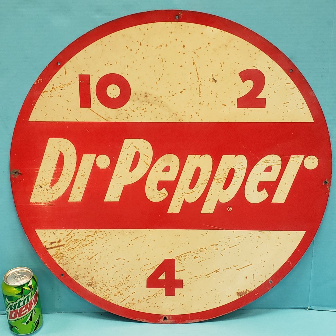 Dr Pepper Round Disc Tin Sign