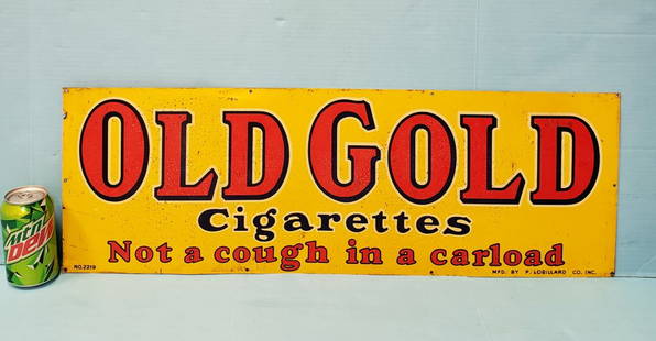 Old Gold Cigarette Advertising Sign