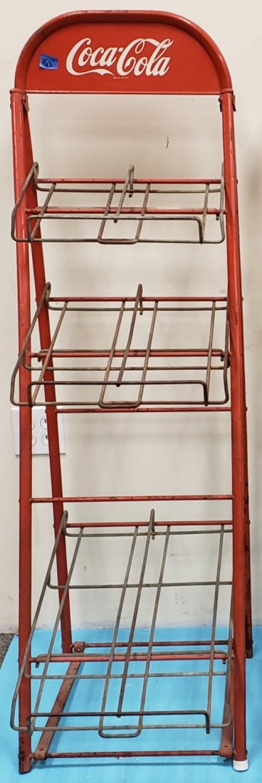 Coca Cola Bottle Rack with Sign