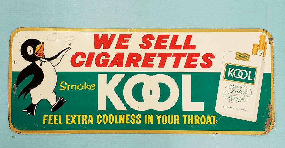 Kool Cigarettes Tin Advertising Sign