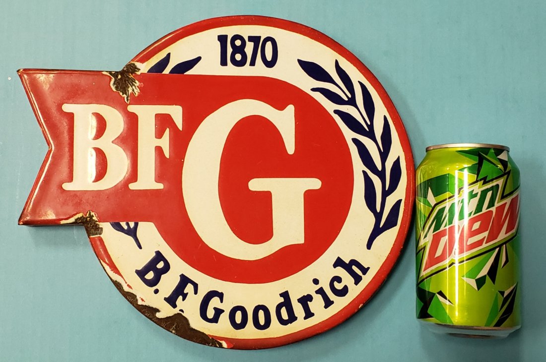 Rare B.f. Goodrich Porcelain Emblem Sign