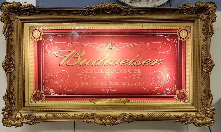 Budweiser Millennium Light Frame Light Up Sign