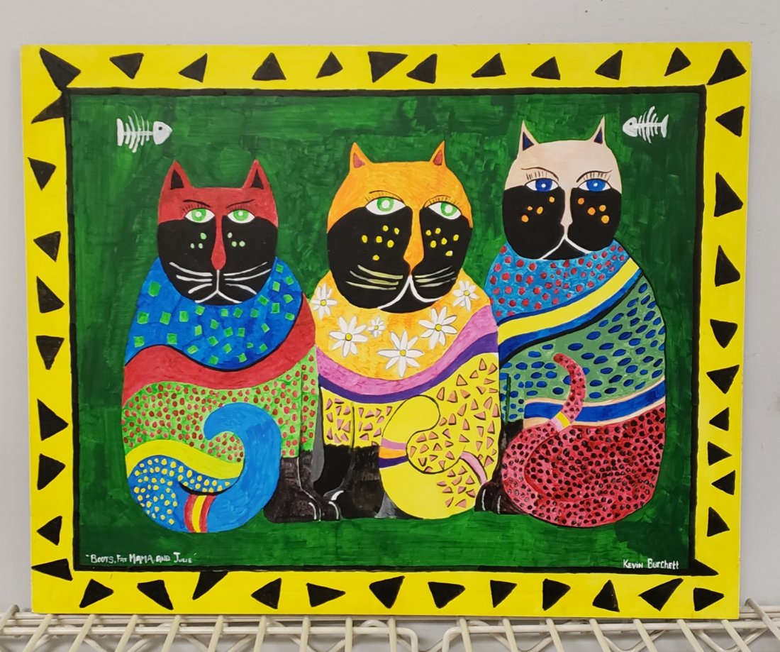 Kevin Burchett Original Art "Boots, Fat Mamma, & Julie