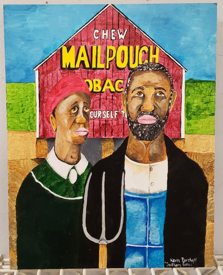 Kevin Burchett Original Folk Art "Southern Gothic"