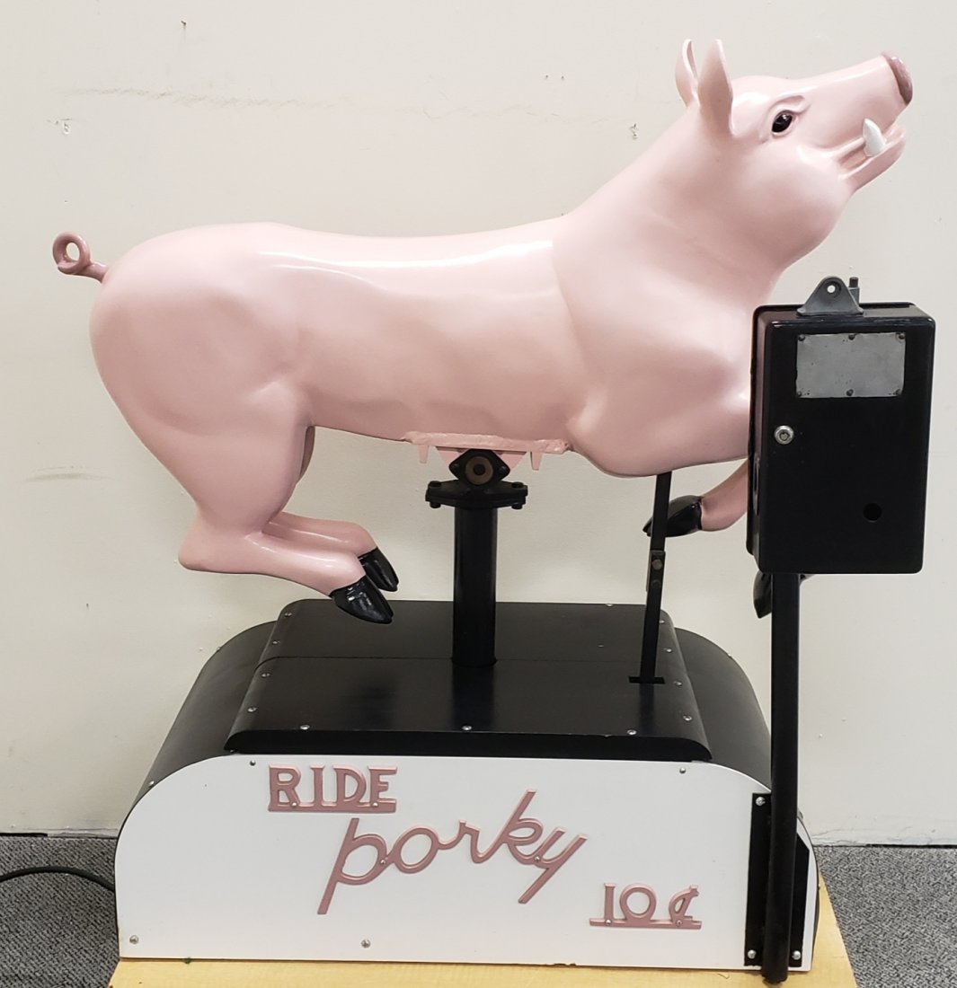 Coin Operated Porky Pig Kiddie Ride