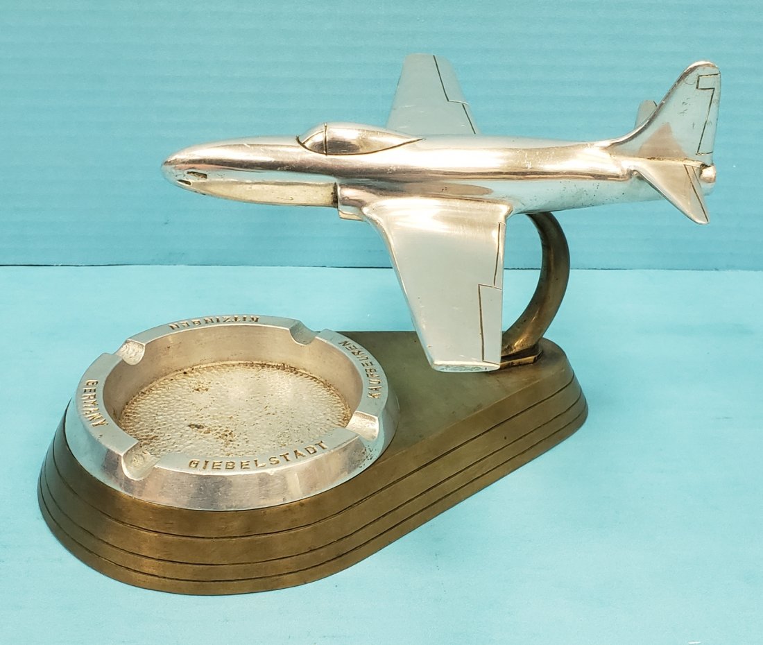 Vintage Airplane Ashtray Lockheed P-80 Germany Ashtray