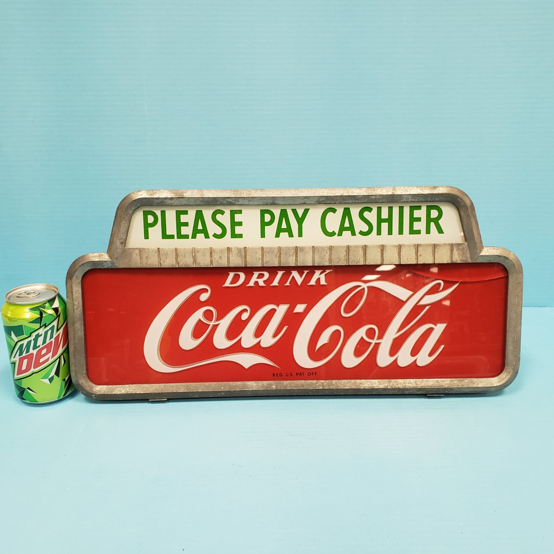 Coca Cola Please Pay Cashier Light Up Sign