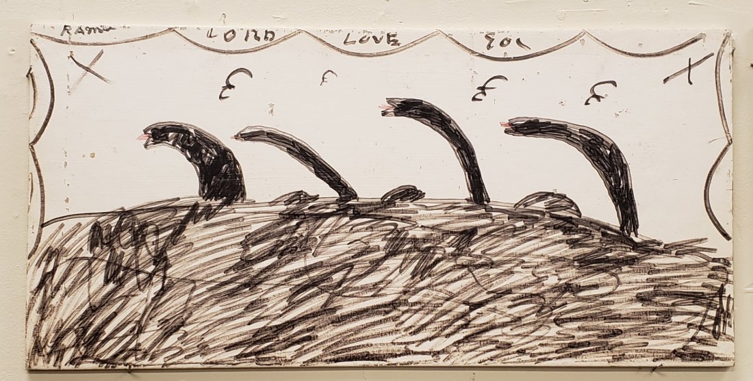R. A. Miller Folk Art Painting On Board