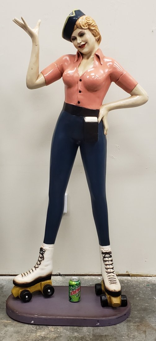 Car Hop Girl Waitress Statue - Jun 29, 2019 | Rockabilly Auction ...